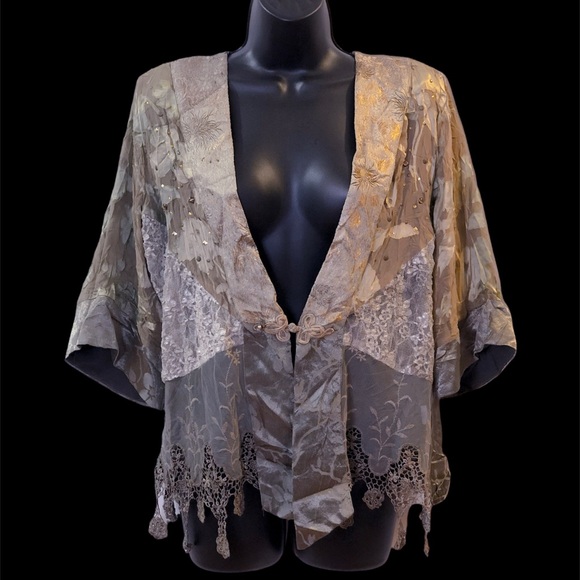 Violet Kay | Jackets & Coats | Vintage Violet Kay Olive Green Sheer ...